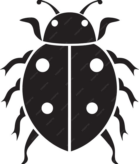 Premium Vector Monochromatic Masterpiece In Shadows Ladybug Insignia Abstract Marvel Elegant