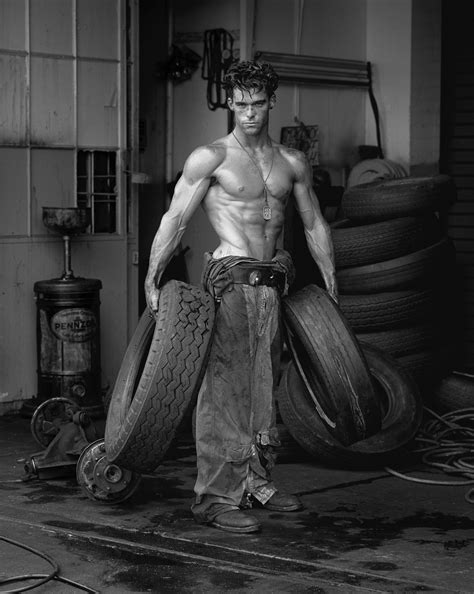 Fred With Tires Hollywood Ca Photo By Herb Ritts 1952 2002 Sometime In 1984 A Gelatin