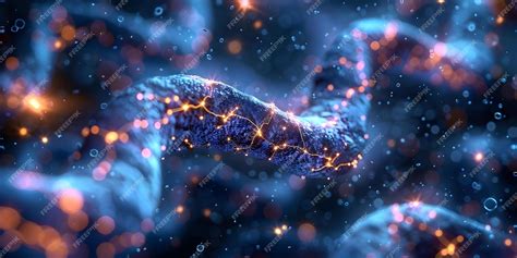 Premium Photo Magnified View Of Illuminated Synapses And Dna Strands