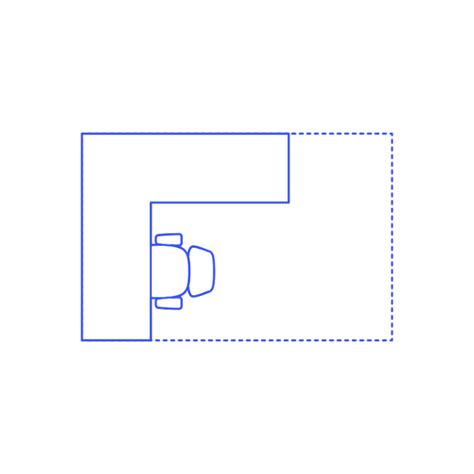 Layouts Private Offices L Shape Corner Outline Svg Vector
