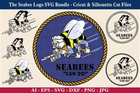 The Seabee Logo Svg Bundle Us Navy Us Navy Seabee Emblem Svg Naval