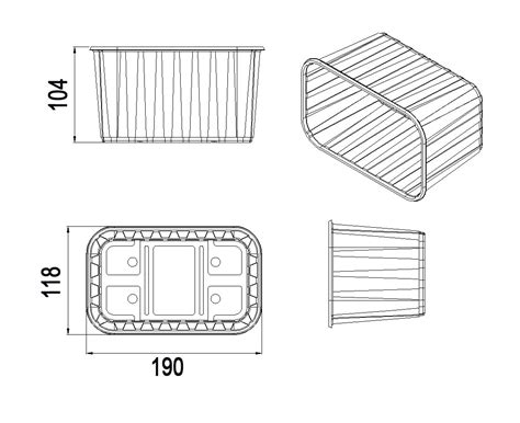 Caserola Fructe Fara Capac 750 Grl 027 Stil Ambalaj