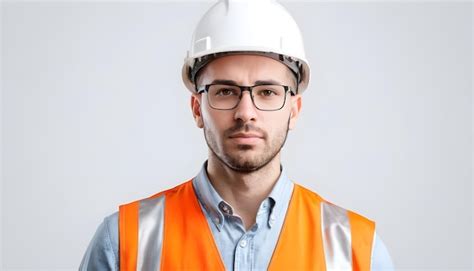 Premium Photo Male Engineer On White Background