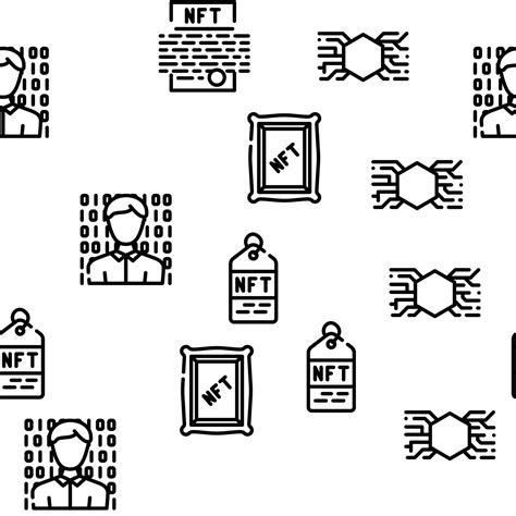 Nft Digital Technology Vector Seamless Pattern 17459202 Vector Art At