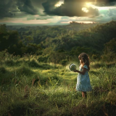 Free Girl In Nature Image Girl Nature Sunset Download At Stockcake