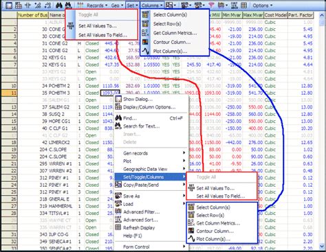 Case Information Toolbar Set Toggle And Columns Menus