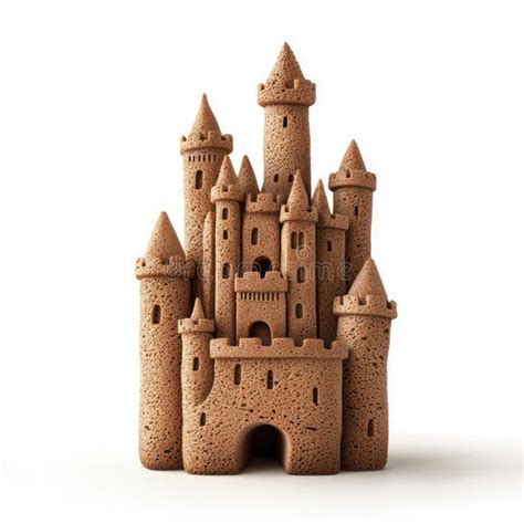 Fantasy Castle Made Of Bread Isolated On White Background Stock Image Image Of Creative Baked