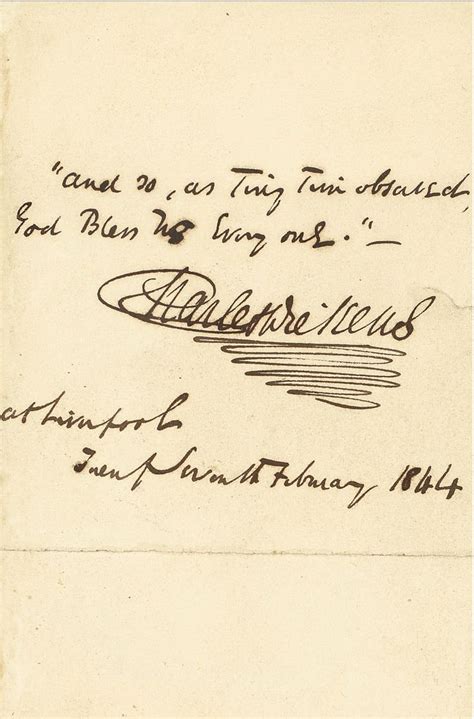 Beth Levin On Linkedin Charles Dickens Autograph Quotation From A Christmas Carol Signed
