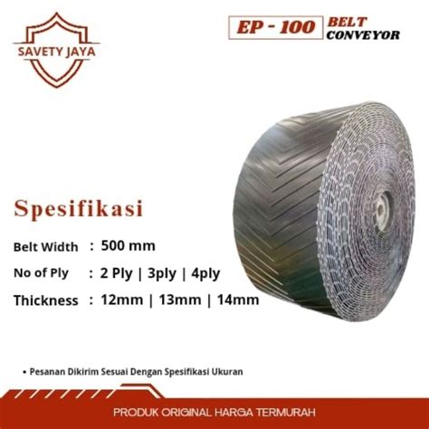 Jual Conveyor Belt Sersan Ep 100 Size 50cm × 3 Ply Rubber Belt Shopee Indonesia