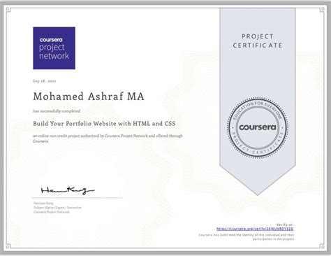 Mohamed Ashraf Ma On Linkedin Coursera Html Html5 Htmlcss