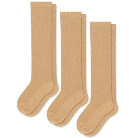 Tan Socks Soft And Stretchy 3 Pack For Support Viasox