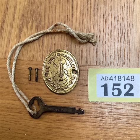 Vtg Singer Sewing Machine Key For Bentwood Carry Case Simanco 96507