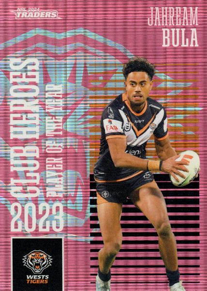 2024 Nrl Traders Club Heroes Pink Chp 26 Jahream Bula 158250
