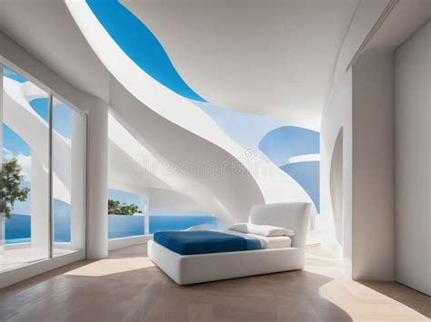 Abstract 3d White Architecture Interior For Design Modern Contemporary Indoor And Outdoor