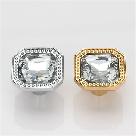 Sparkle Glass Knobs Crystal Dresser Drawer Knobs Pulls Etsy