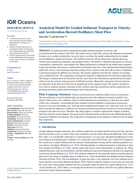 Analytical Model For Graded Sediment Transport In Velocity‐ And