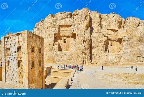 Naqsh E Rustam Archaeological Site Iran Editorial Stock Image Image Of Iran Marvdasht 105898964