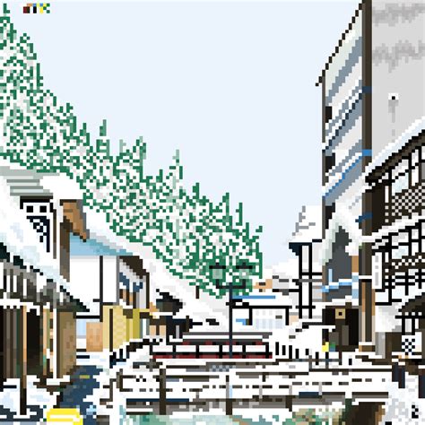 Tomoruka Mr Original Highres Apartment Bridge Building Day Icicle Japan No Humans Pine