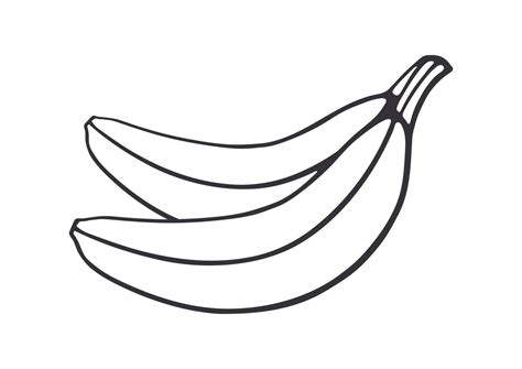 Outline Doodle Of Two Bananas 21973813 Vector Art At Vecteezy