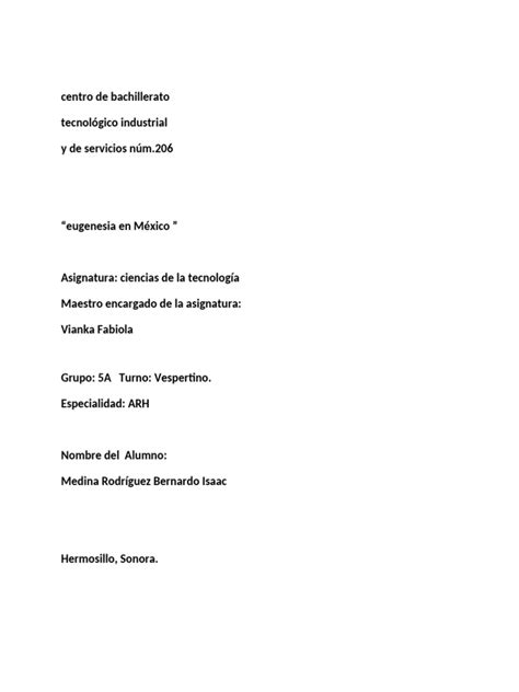 ¿que Es Eugenes Pdf Eugenesia Evolución