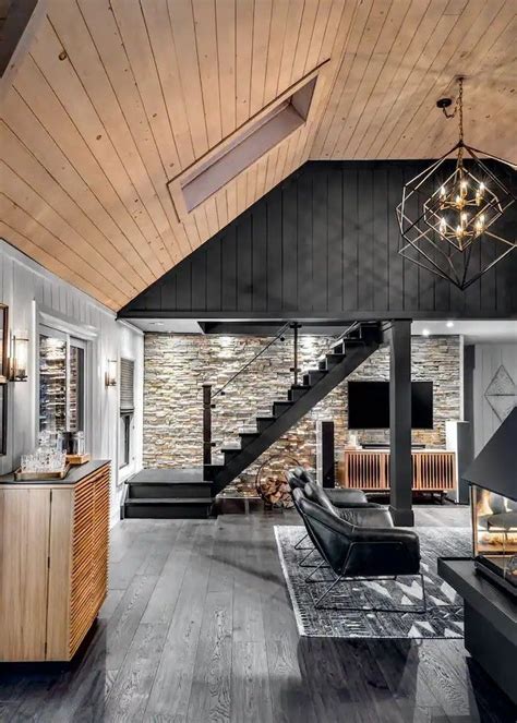 Modern Cabin Living Room