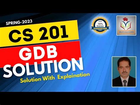 CS201 GDB Solution 2023 by Sohail Zubair | CS201 GDB solution Spring 2023 100% Perfect - YouTube