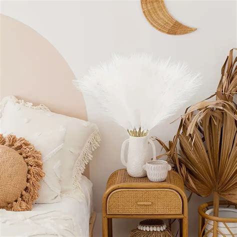 6 12 24pcs Pampas Grass 21 Short Artificial Grass Floral Pompas Grass