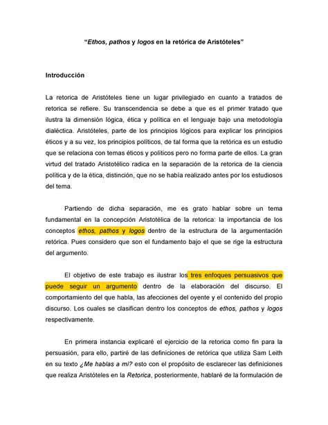 Ejemplos De Ethos Pathos Y Logo