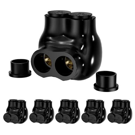 Rvboatpat Insulated Connector 2 Port Multi Tap Connector 2 0 6 Awg Single Sided Entry Aluminum