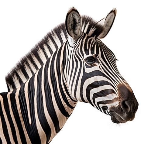 Premium Ai Image A Zebra With Black Stripes And A White Background