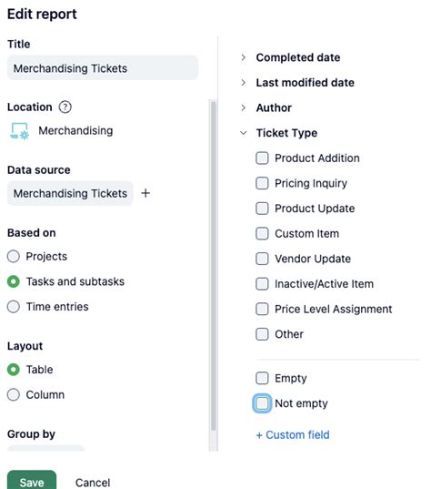 how to get custom fields to display in report Справочный центр wrike