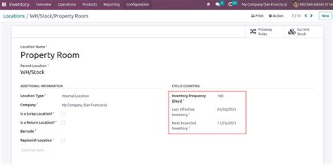 Exploring Cyclic Frequency And Counting Inventory In Odoo 16