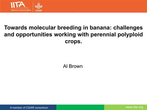 Towards Molecular Breeding In Banana Challenges And Opportunities