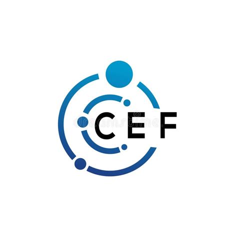 Cef Letter Logo Design On White Background Cef Creative Initials Letter Logo Concept Stock