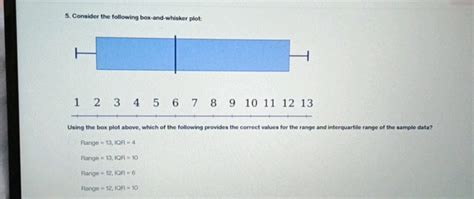 5 Consider The Following Box And Whisker Plot Studyx