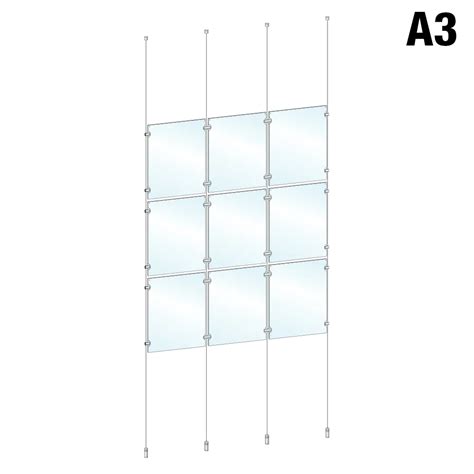 Window Cable Display System 6 A3 Frames Ships Today