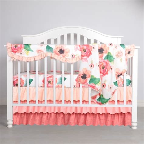 Rose Crib Bedding Etsy