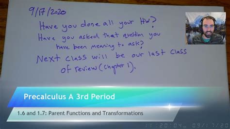 Precalculus 3rd Period 16 And 17 Youtube