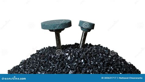 Silicon Carbide Show With Sharpening Tools Device Black Silicon Carbide Pile And Top With