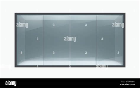 A Realistic Big Black Window Front View Stock Vector Image And Art Alamy