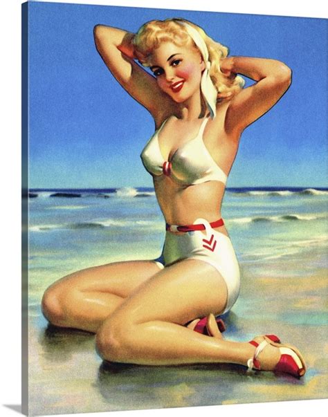Bikini Pin Up Girl Great Big Canvas
