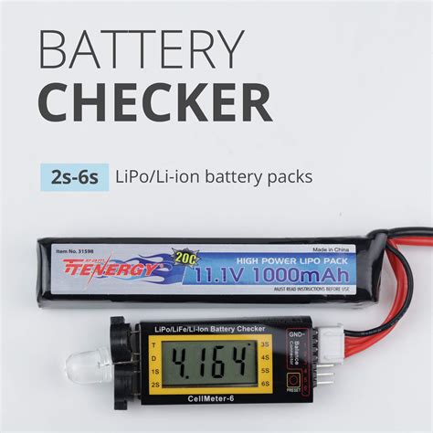 Tenergy Compact Cell Meter LiPo Alarm And Digital Battery Checker For S S LiPo Li Ion