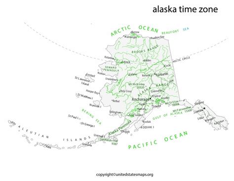 Alaska Time Zone Map Map Of Time Zones In Alaska