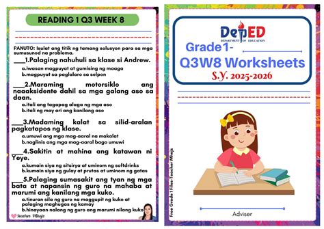 Grade 1 Q3 Week 8 Free Learning Resources By 𝗠𝗼𝗺𝗺𝘆 𝗜𝗰𝗮 Facebook