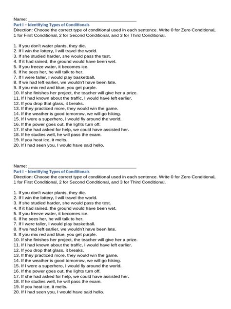 Conditional Sentences Quiz Worksheet Pdf Chess Openings Chess