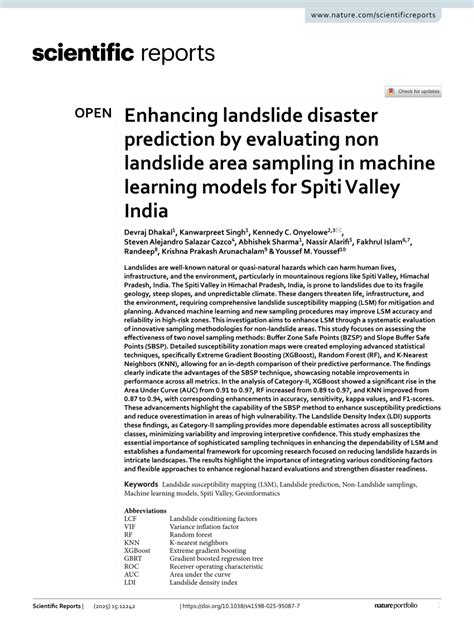 Pdf Enhancing Landslide Disaster Prediction By Evaluating Non Landslide Area Sampling In