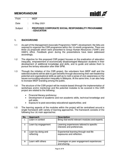 Midf Csr Proposal Pdf