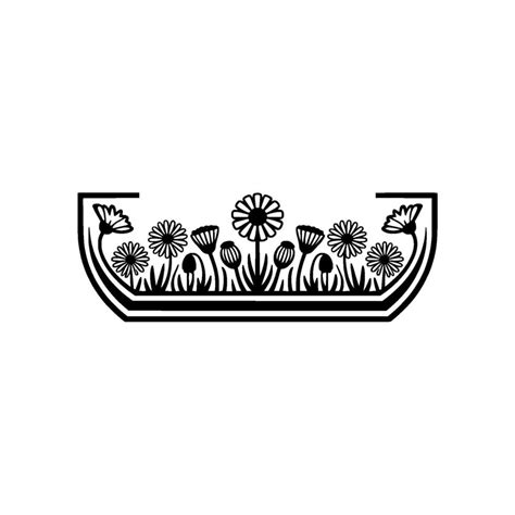 Floral Border Black White Line Art Spring Motif Minimalist 67493223 Vector Art At Vecteezy
