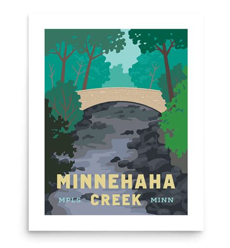 Vintage Scenics Minnehaha Creek Poster Lovemplsparks