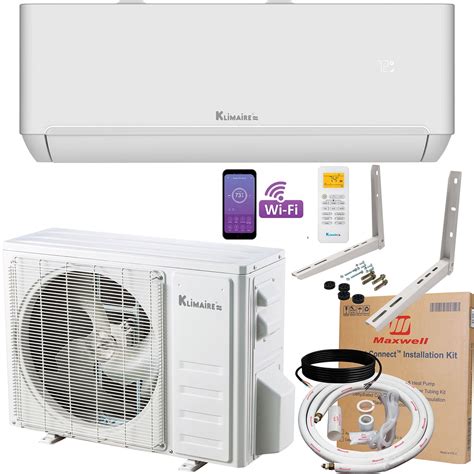 Klimaire 18 000 Btu 22 Seer2 Ductless Mini Split Heat Pump Air Conditioner 1000 Sq Ft